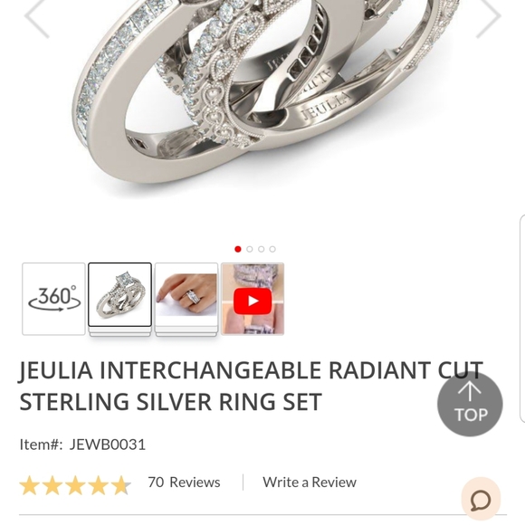Jeulia | Jewelry | Jeulia Radiant Cut Size 625 Ring Set 0 | Poshmark